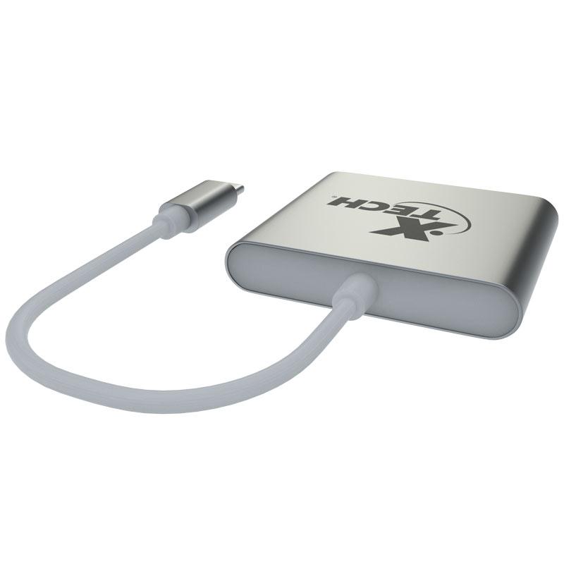 Adaptador Multipuerto USB-C XTC-565, 3 en 1, carga y transmision