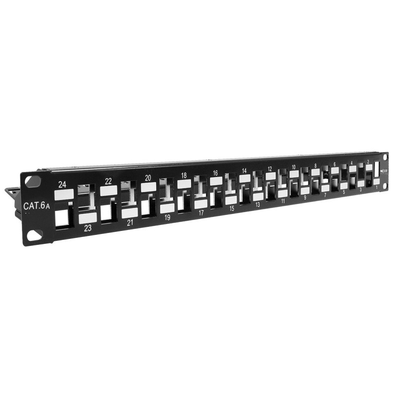 Patch Panel NEXXT 24 puertos, para rack Cat.6A Modular, blindado