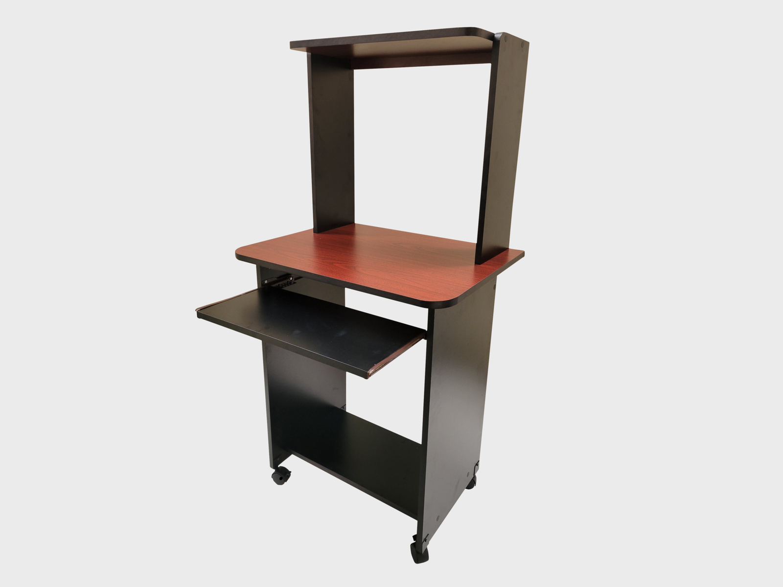 Escritorio con rodos computadora / 3 niveles para monitor, cpu e impresora