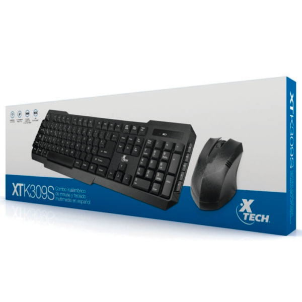 Combo Teclado y Mouse Inalambrico Xtech XTK-309S -Provesersa